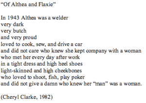 | Poem for a Monday Morning: Of Althea and Flaxiefemme on a mission